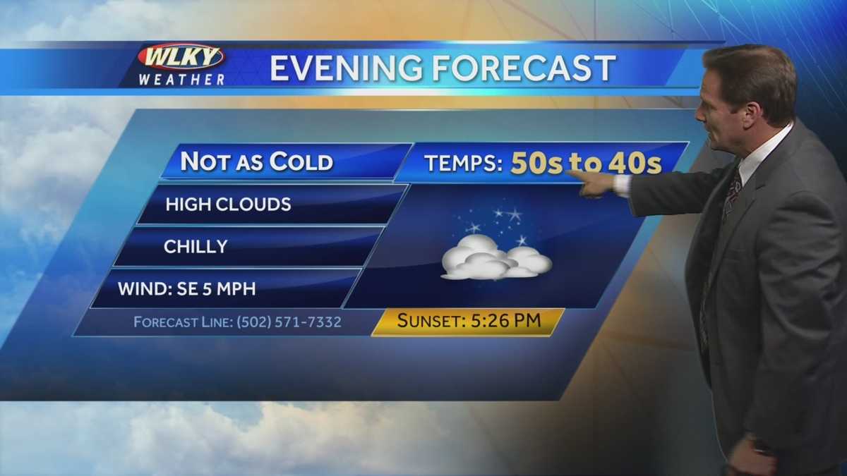 Not as cold Tuesday night