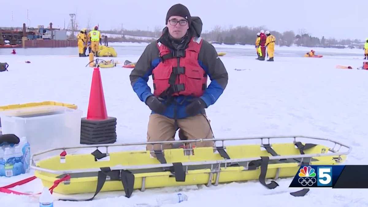 First responders practice ice rescues