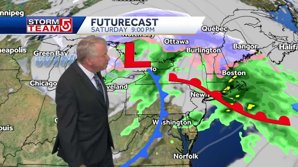 Video: Windy, cold rain, wet snowflakes to start weekend