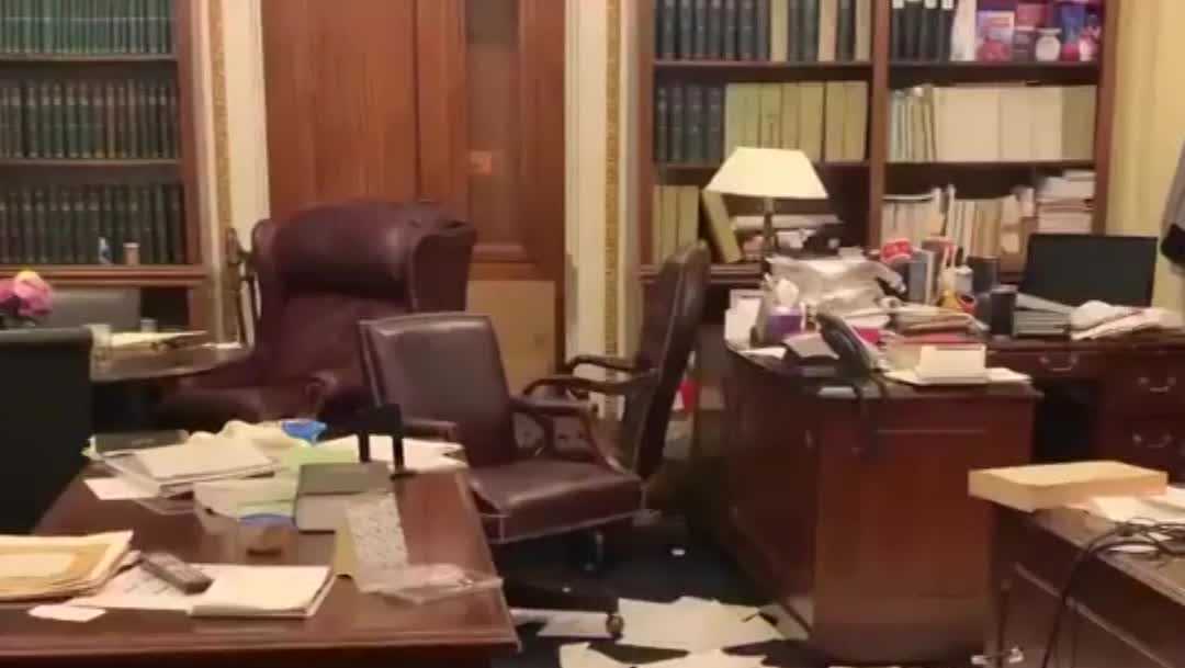 New video shows damage left behind inside Capitol building
