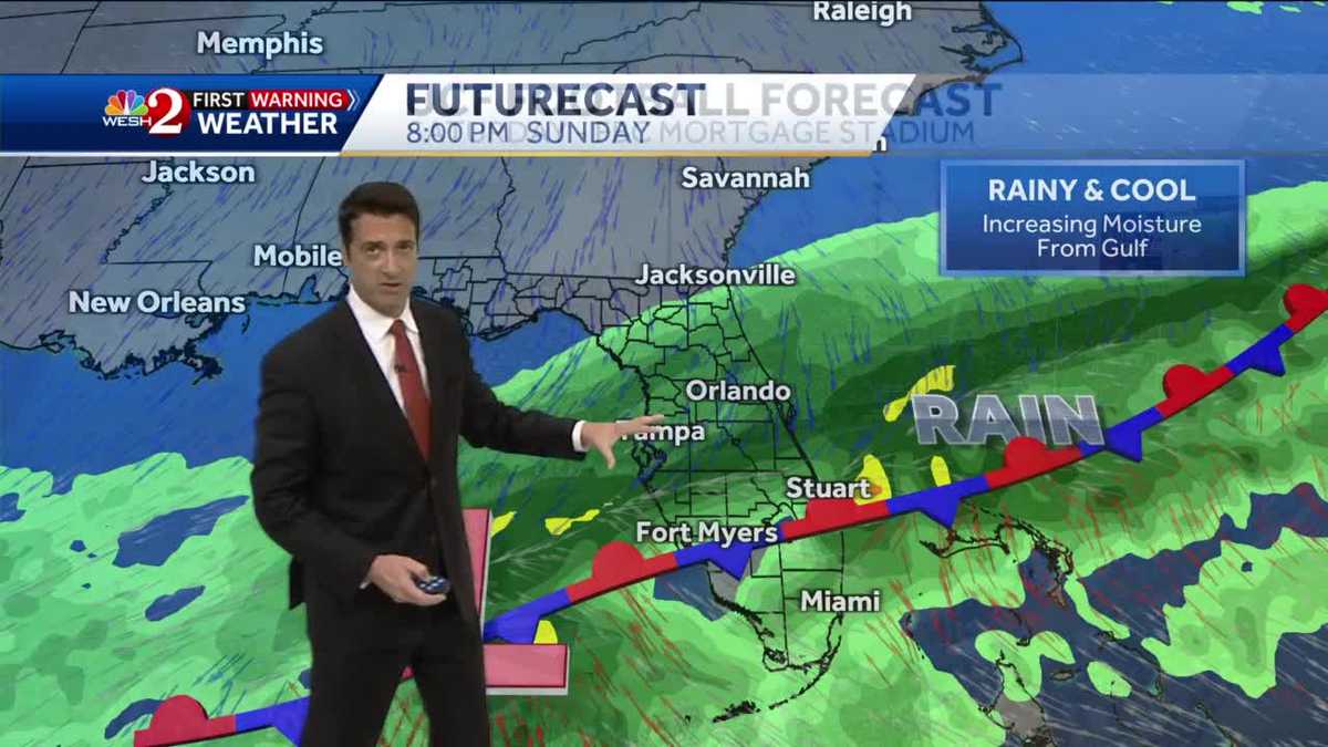 Coldest air of season arrives tonight with rain on Sunday!