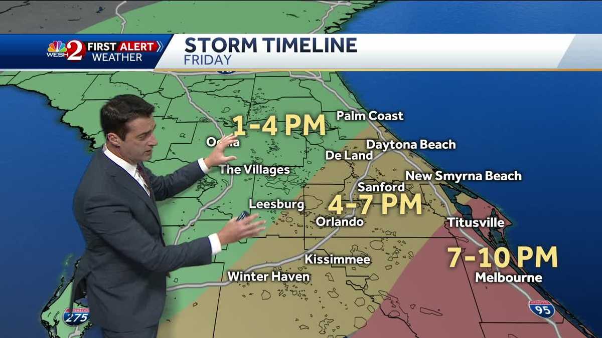 A look at the storm timeline for Friday