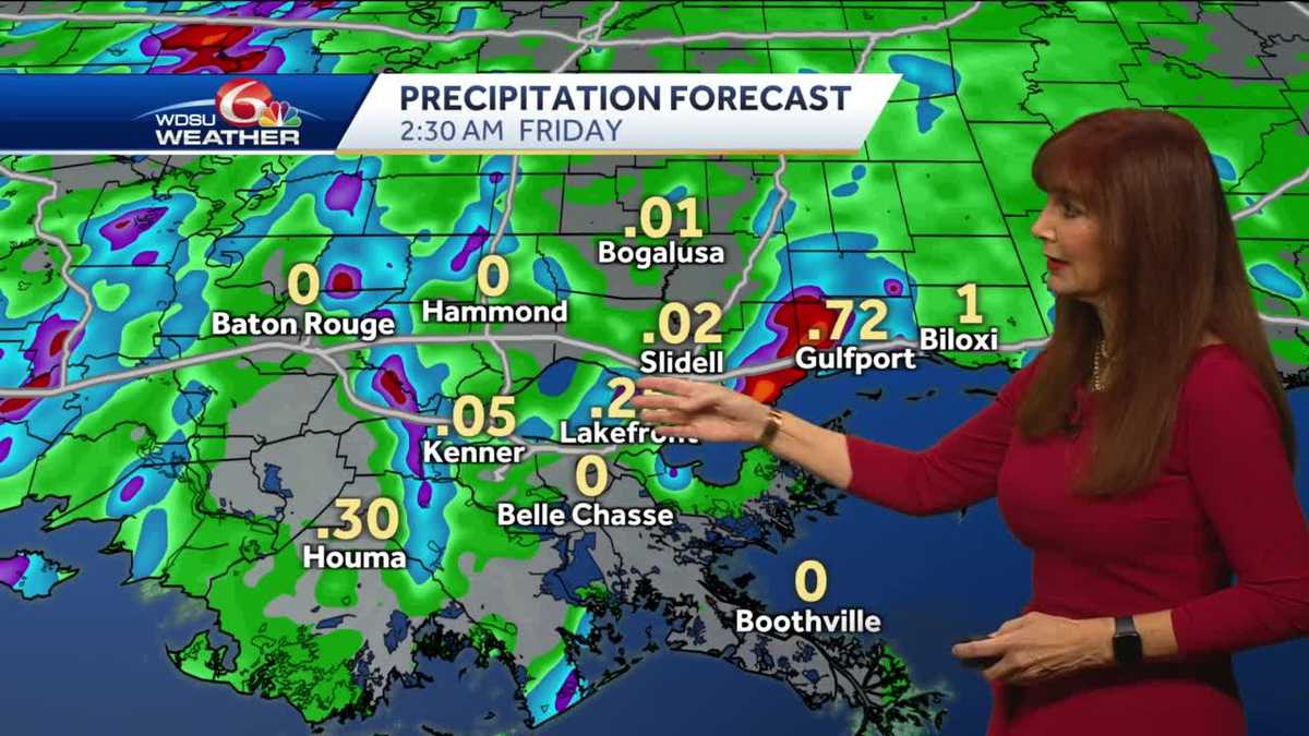 Not as much rain Thursday