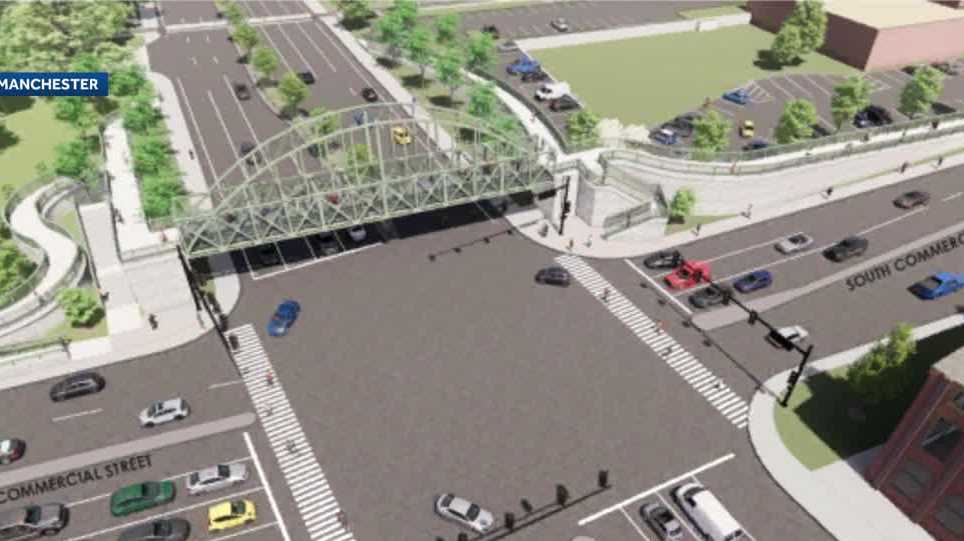 Updated design released for pedestrian bridge in Manchester