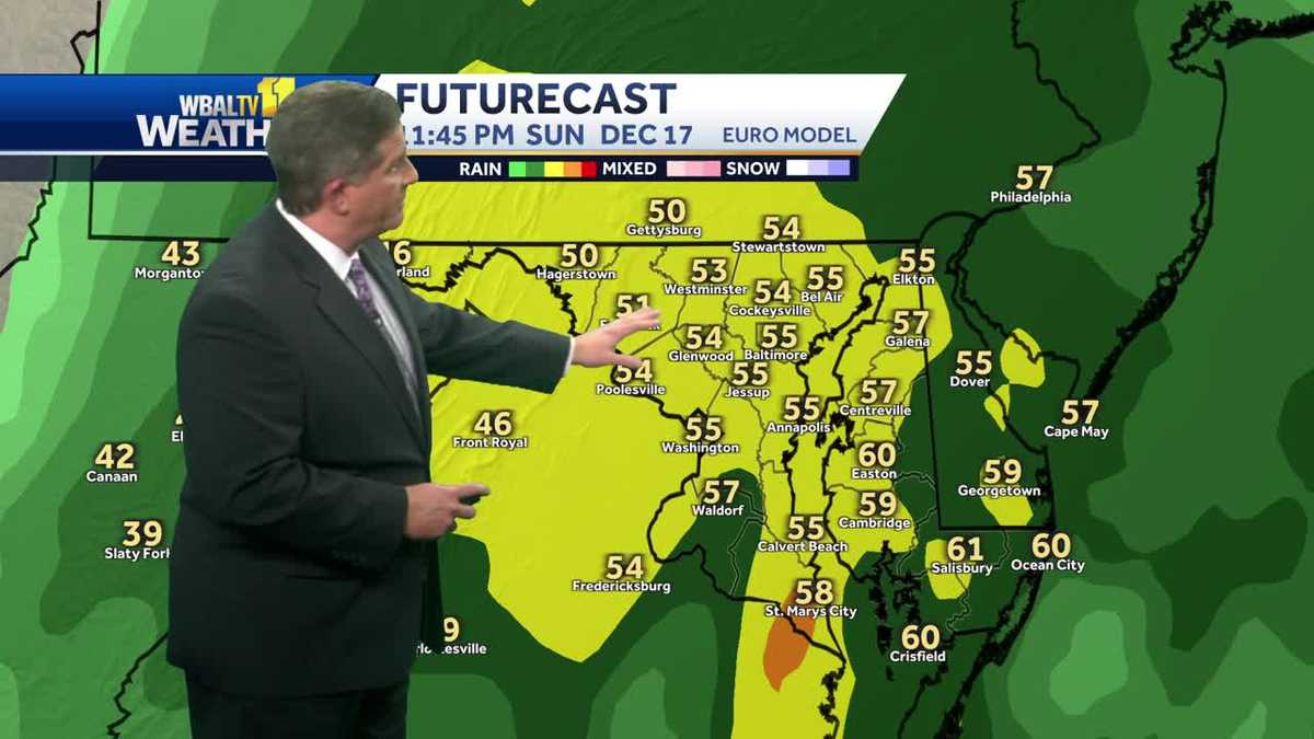 Warm weekend, heavy rain Sunday