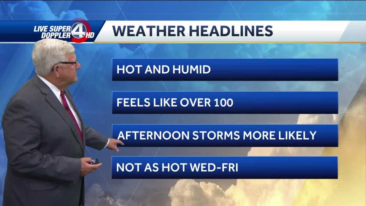 Videocast: Hot, humid weather continues