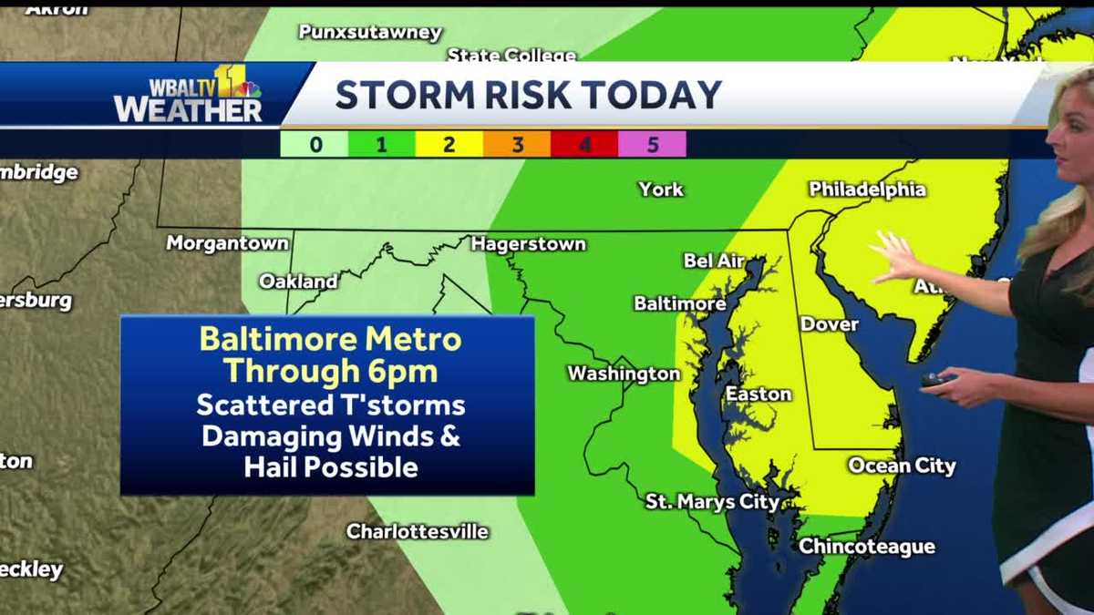 Storm risk Wednesday afternoon
