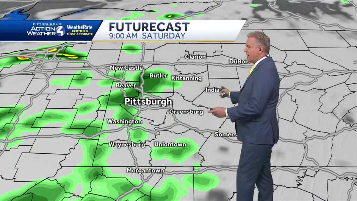 Isolated showers Saturday
