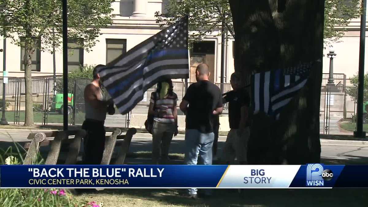 Law enforcement supporters hold 'Back the Blue' rally