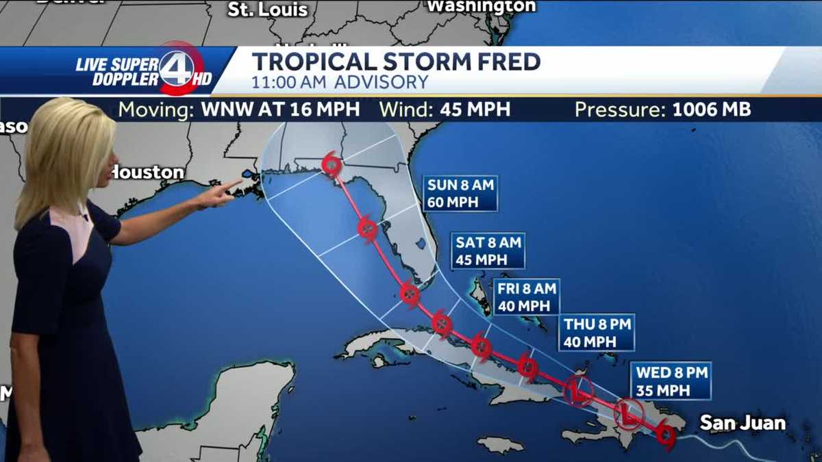 Videocast: Possible Impacts from Tropical Storm Fred