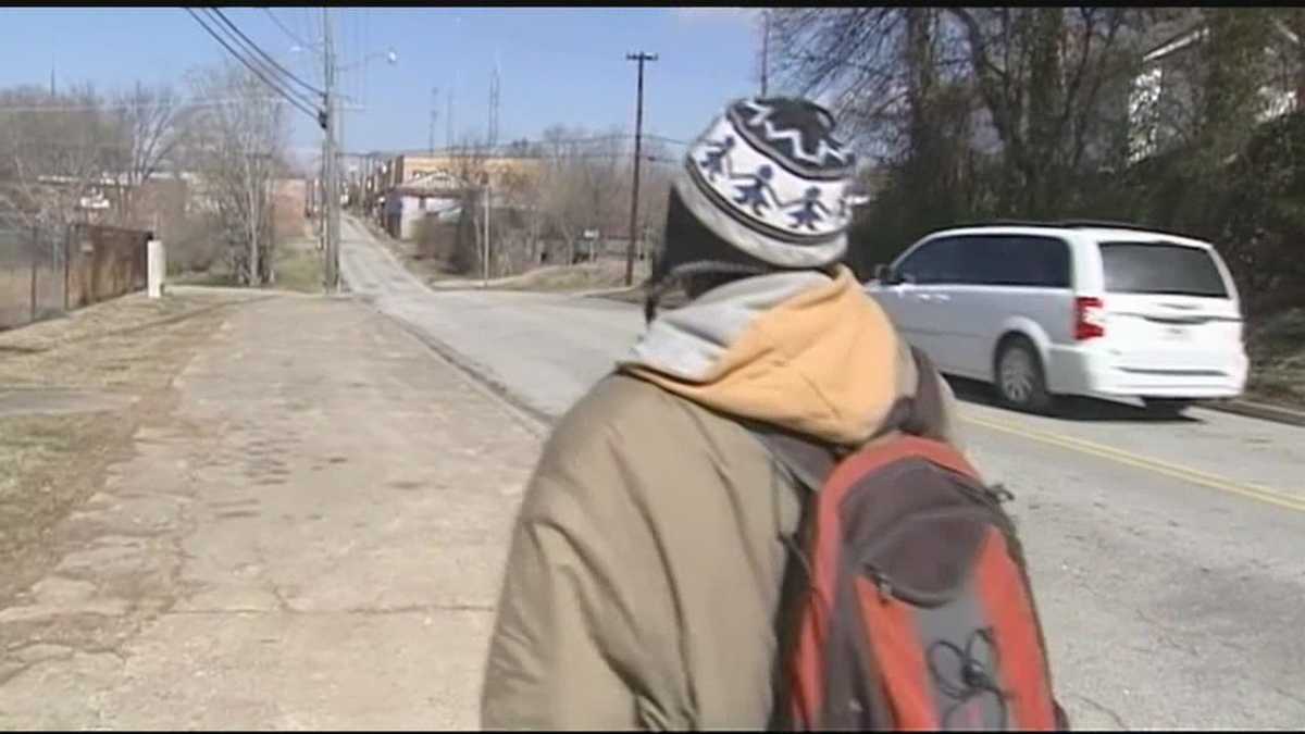 Homeless man deals with the bitter cold