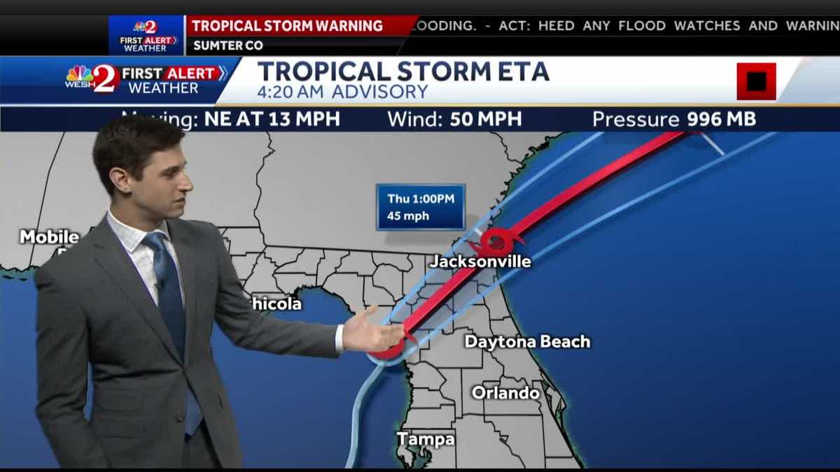 Tropical Storm Eta makes landfall
