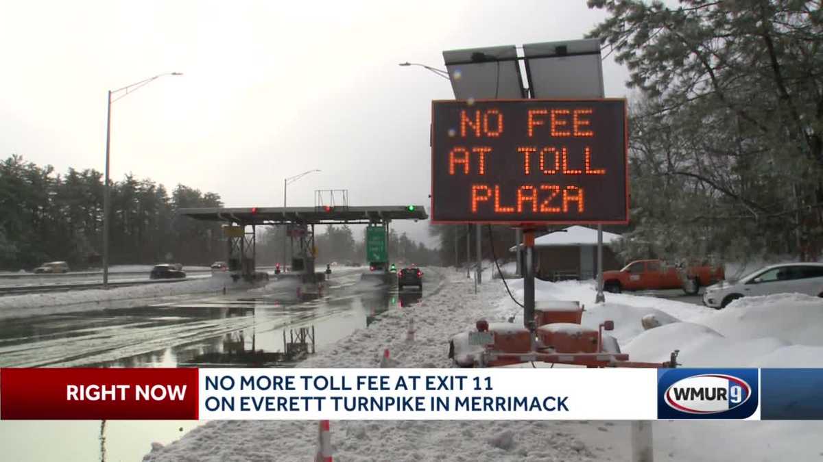 Toll fee at Exit 11 on Everett Turnpike ends