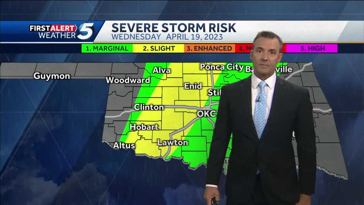 FORECAST: Large hail risk late