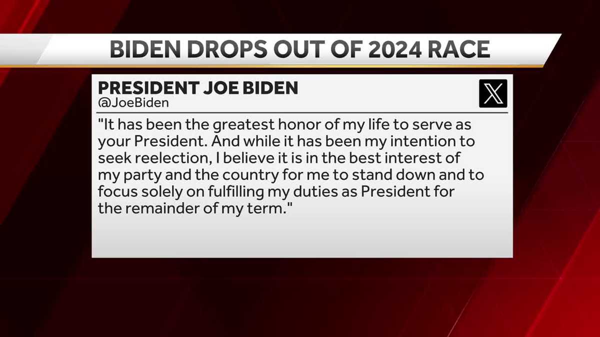 'Stand down;' President Biden drops out of 2024 presidential race