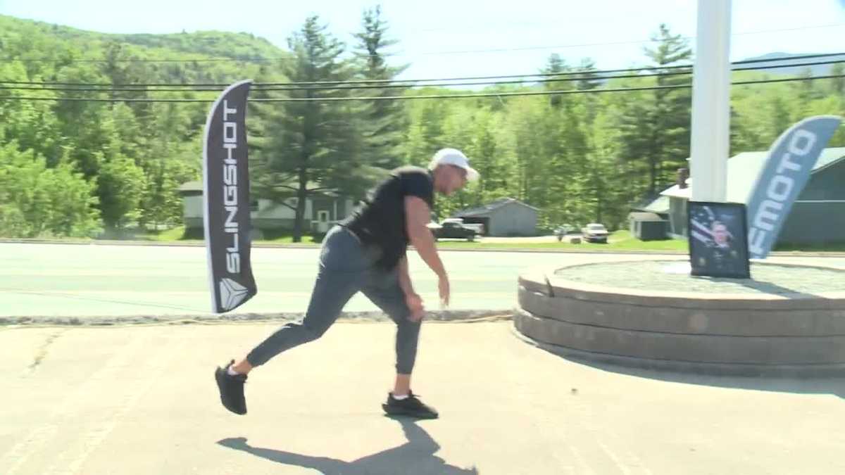 Video: Gronk spikes microphone in Gorham, New Hampshire
