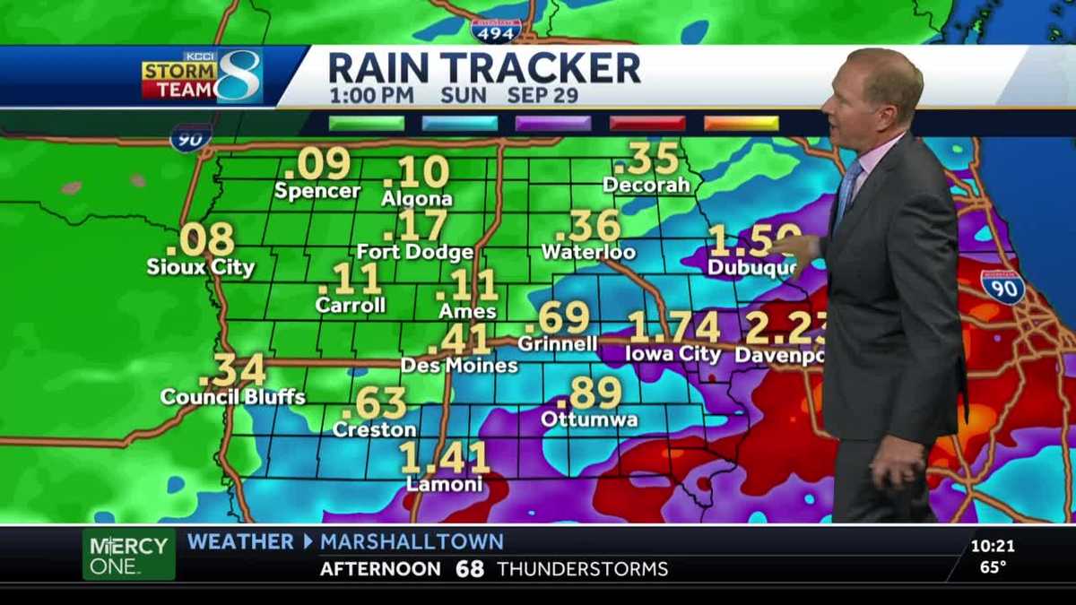 Storms across Iowa on Friday