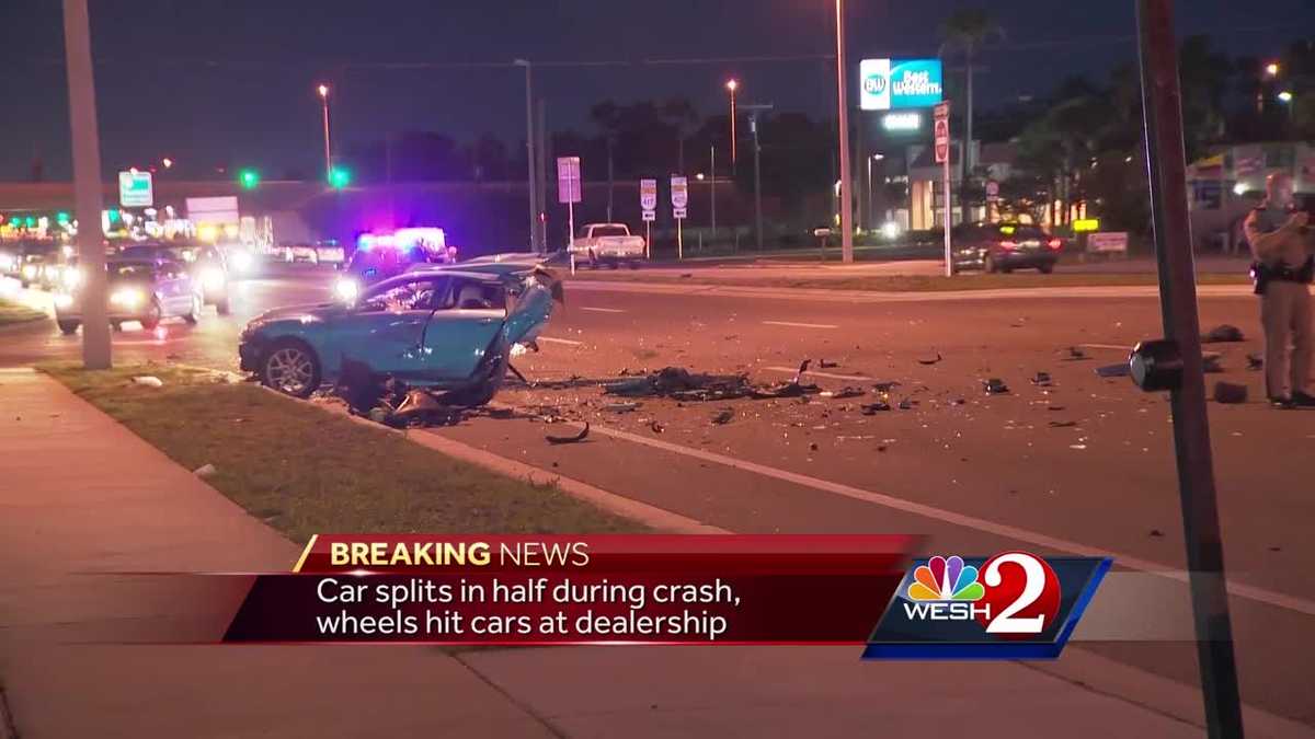 Car Splits In Half During Orange County Crash