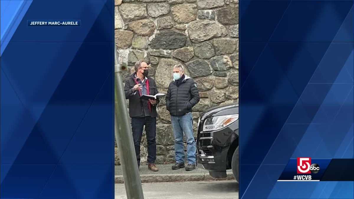 Who is that?! Masked George Clooney spotted in Massachusetts town