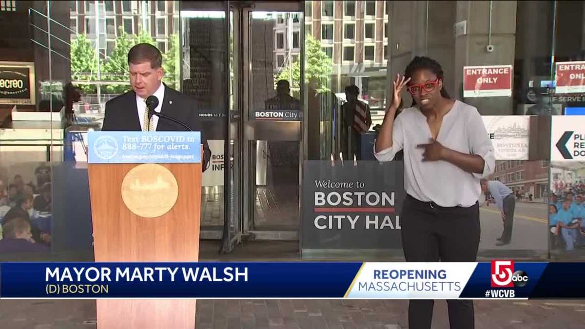Walsh says Boston is hitting benchmarks in pandemic