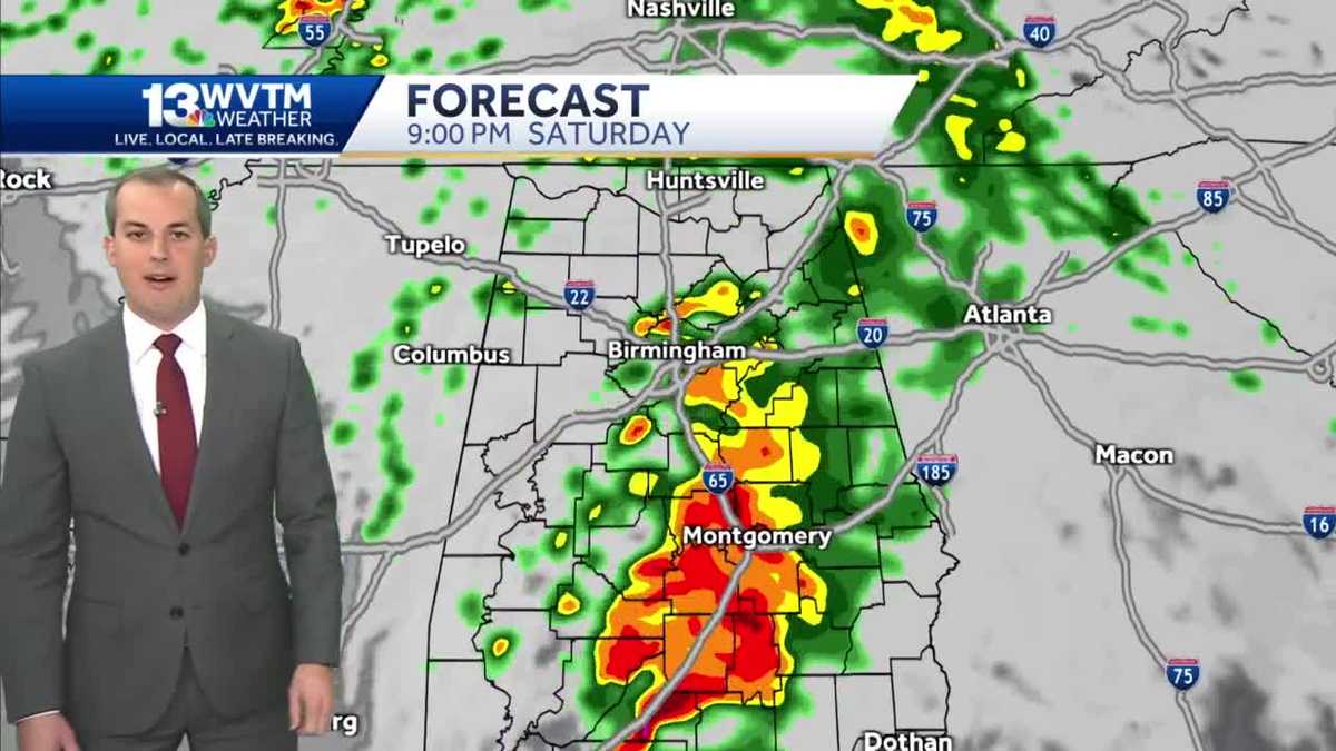 A blustery, wet Saturday night in Alabama