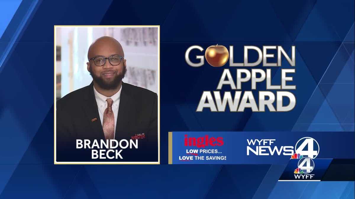 Brandon Beck wins the Golden Apple Award