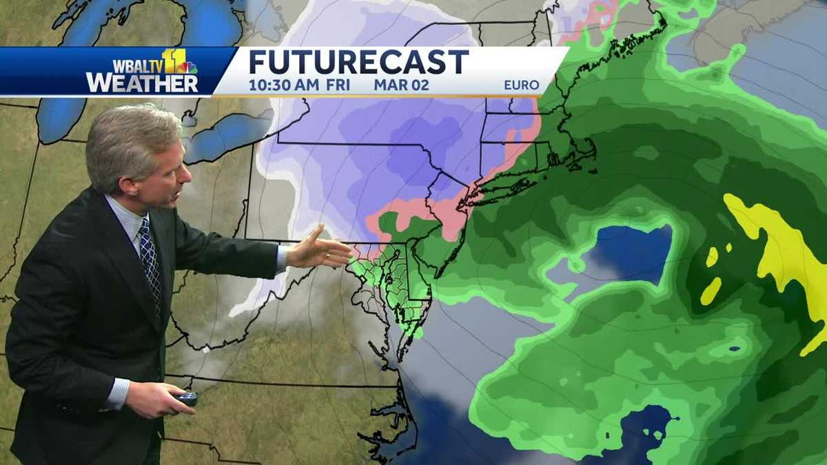 Rainy and mild Thursday in Maryland