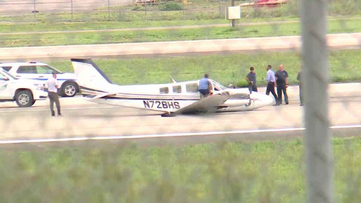 Small plane stuck on Birmingham airport's main runway
