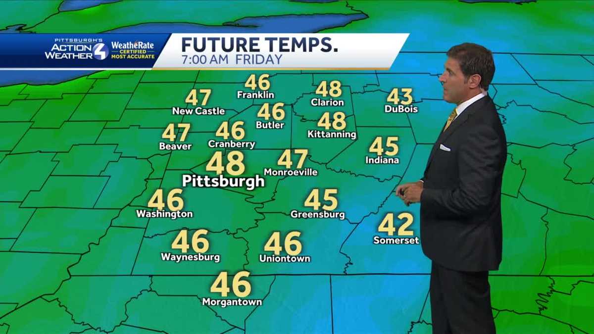 Pittsburgh weather: ﻿Sunshine and cooler temperatures Friday