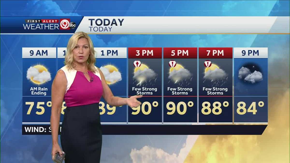 Hot Saturday Ahead Strong Storms Possible In Afternoon