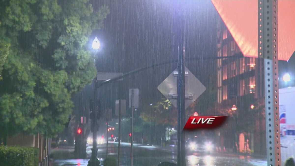 Rain pounds the valley