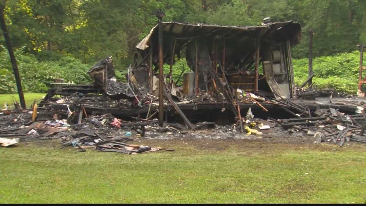 Mobile home burns as propane tanks explode, 1 hurt