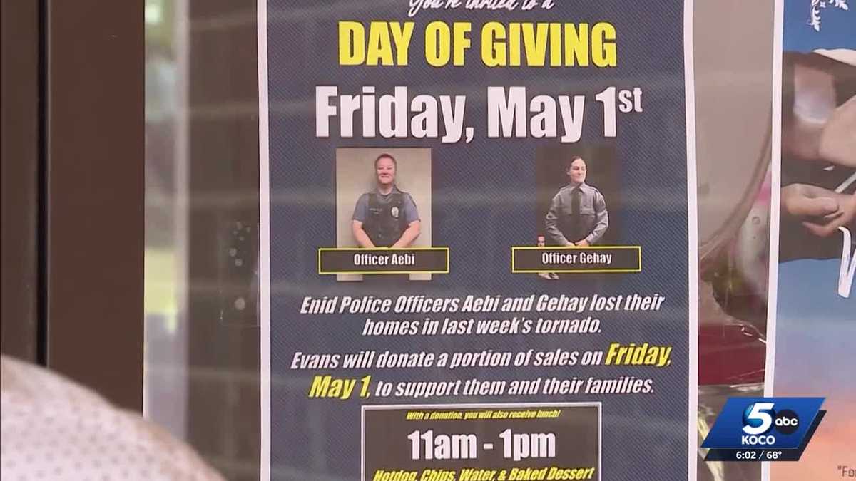 Fundraiser being held for Enid officers who lost homes in tornado