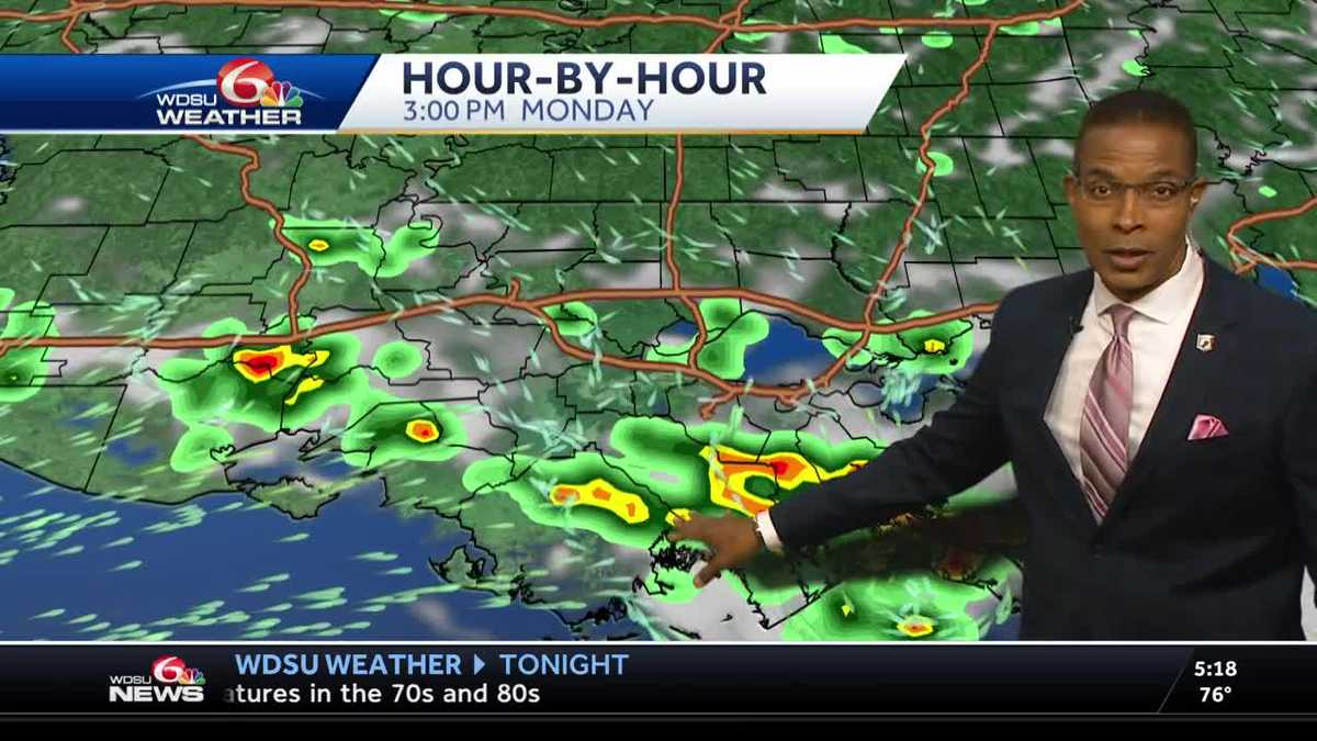 Rain and storms for Monday