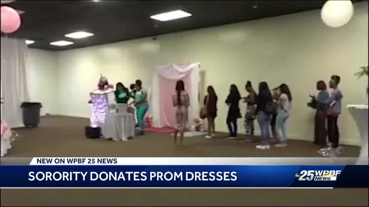 Sorority donates prom dresses