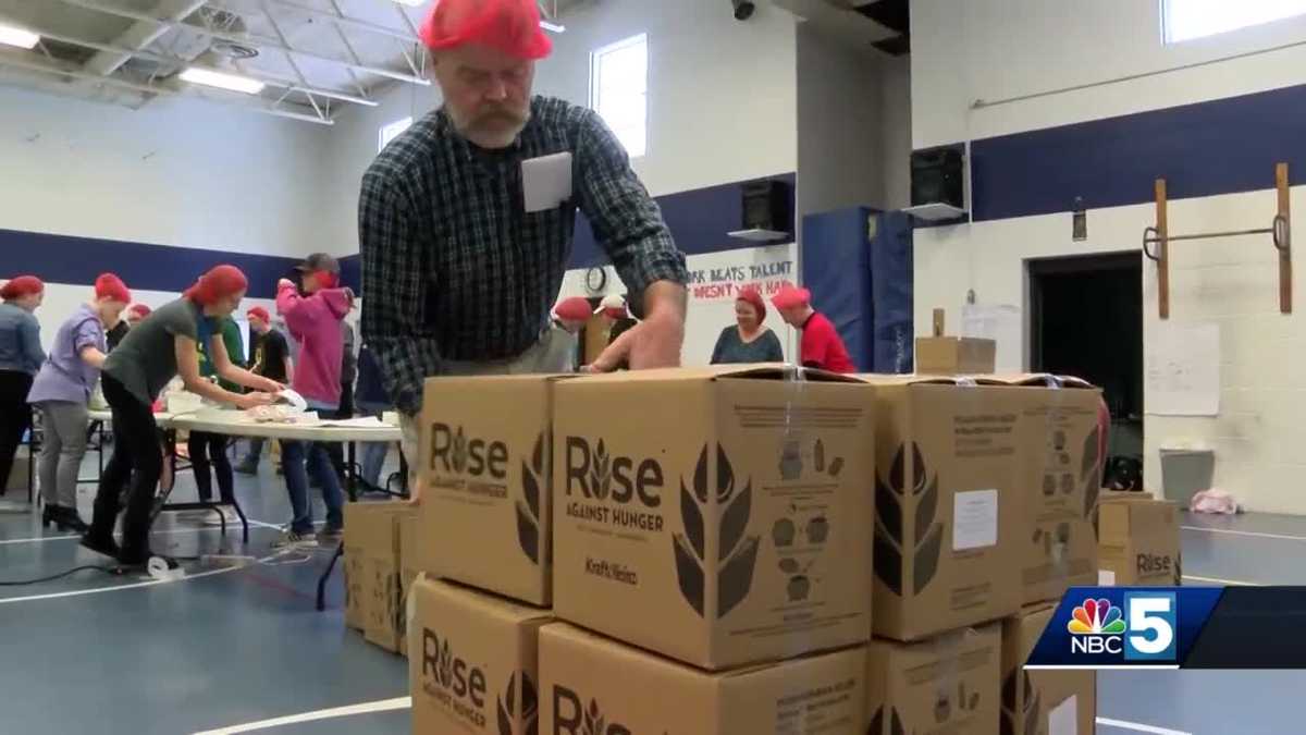 Vermont student organizes packing of 10,000 meals for the food-insecure
