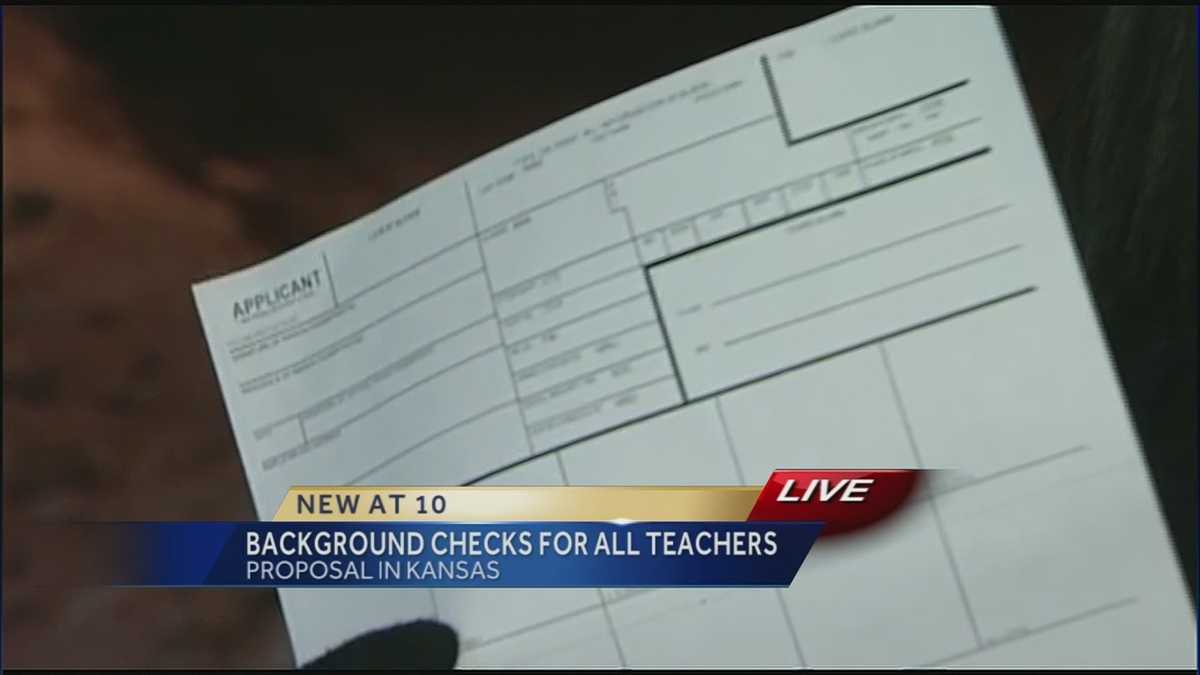 Teachers in Kansas will go through background checks under new plan