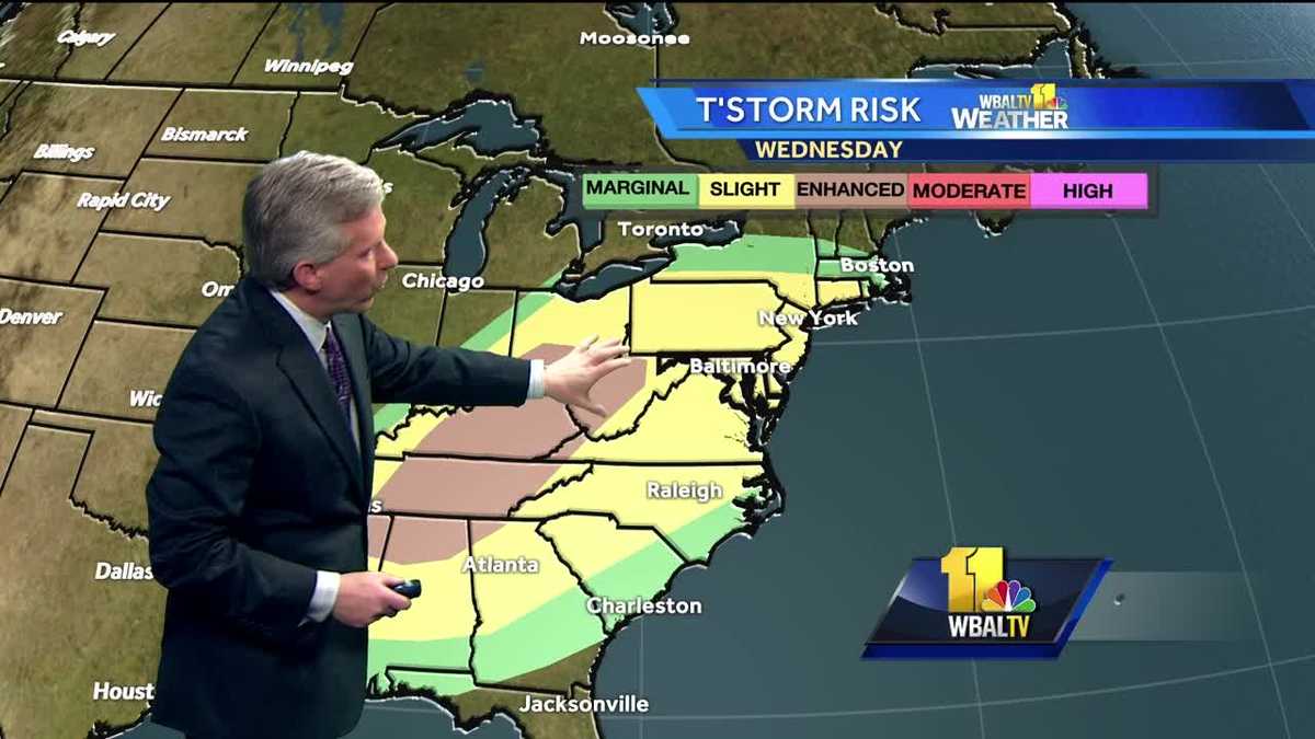Tom explains risk for severe weather Wednesday