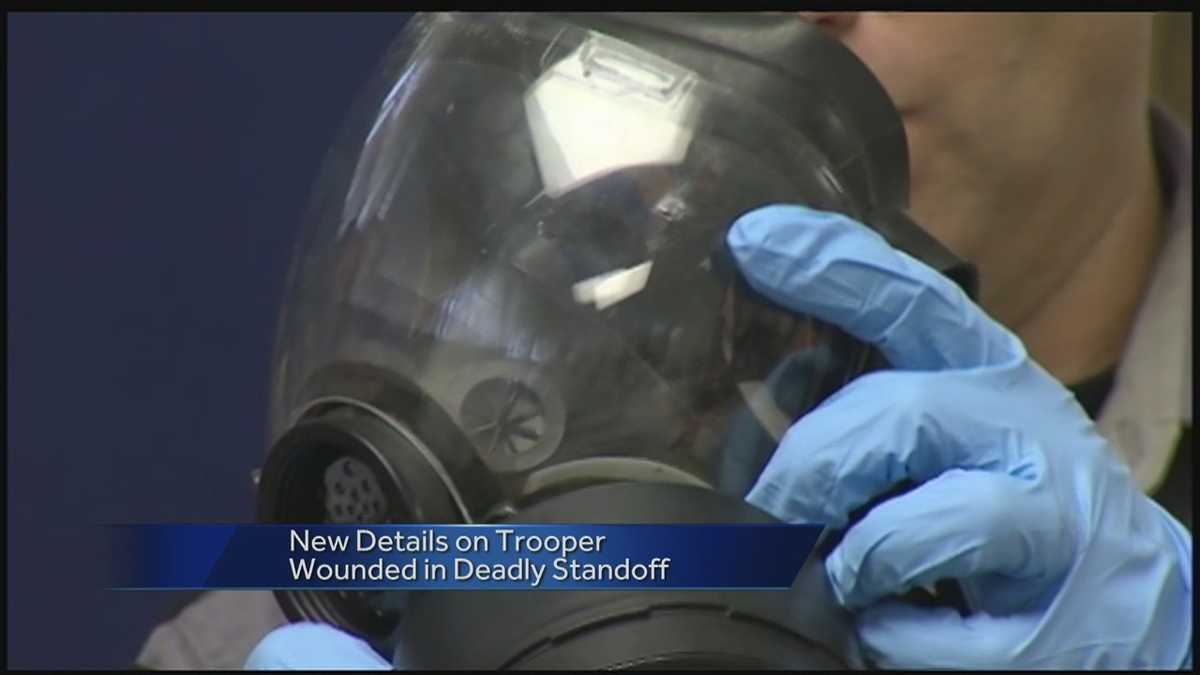 Helmet, gas mask help save trooper shot in SERT standoff