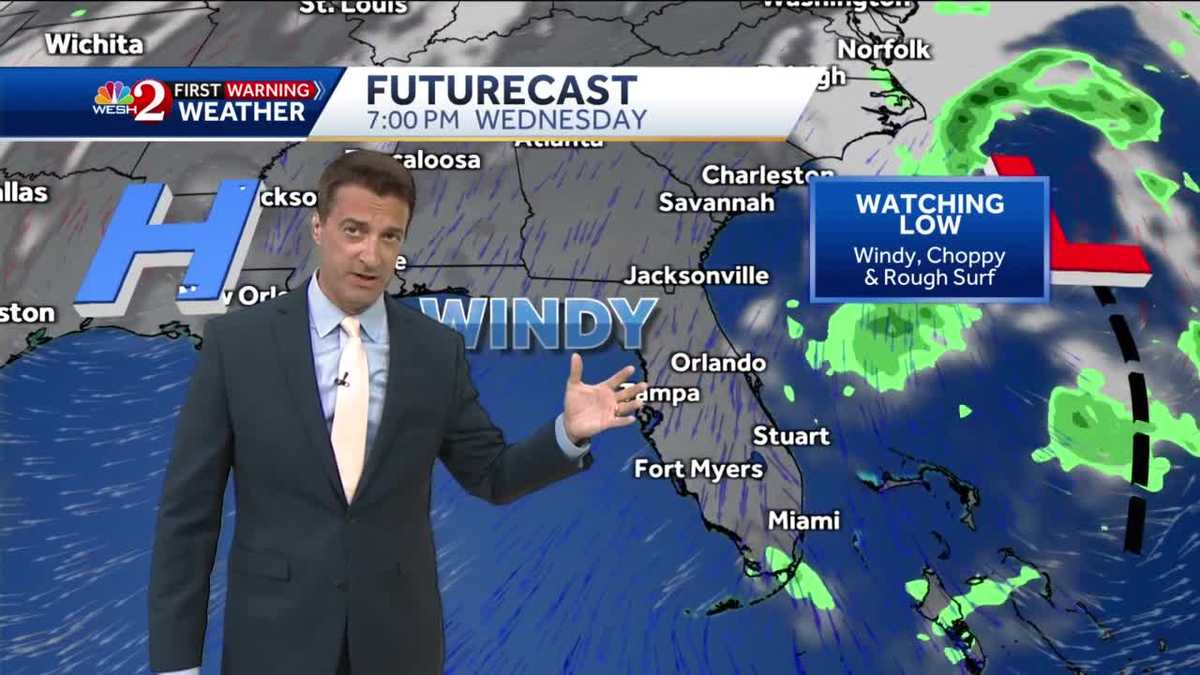 Rough conditions along the coast + rising rain chances.