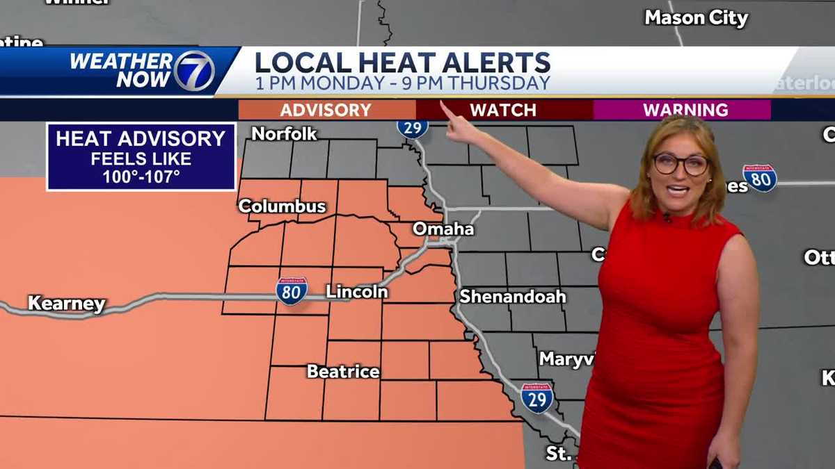 Monday morning storms, afternoon heat
