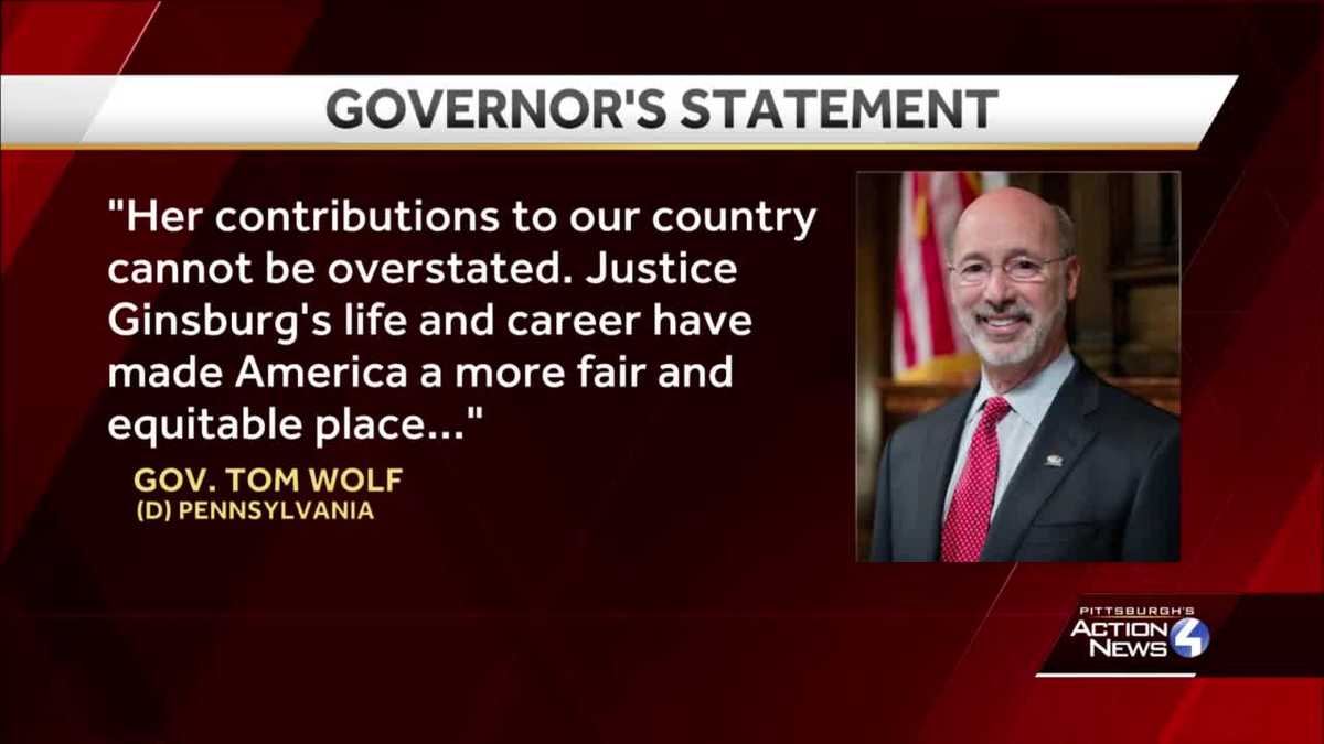 Gov. Wolf, First Lady Frances Wolf offer condolences on loss of Ruth ...