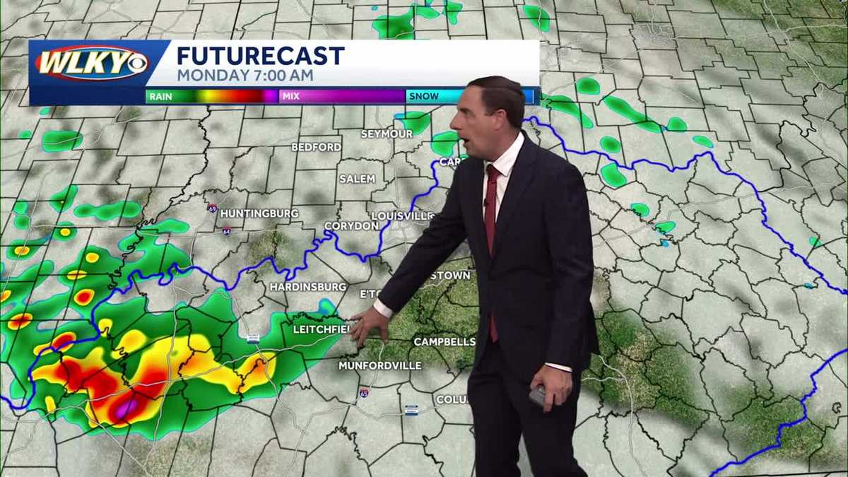 Chance for a few showers on Monday