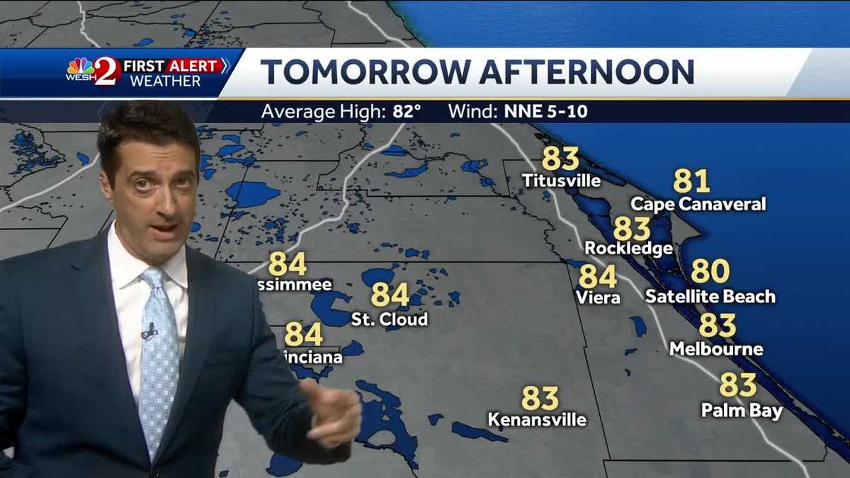 Temperatures in the 80s Tuesday