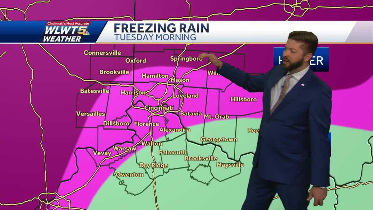 Freezing rain possible Tuesday morning