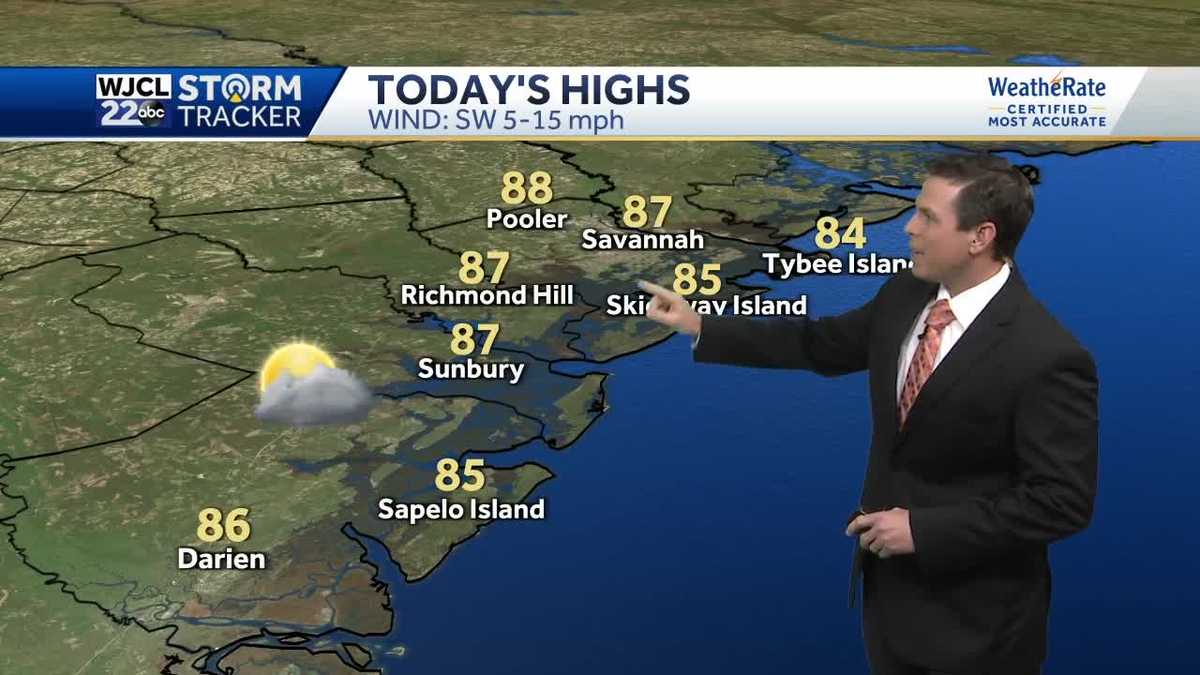 Warm and humid today with showers or storms mainly after 3 pm