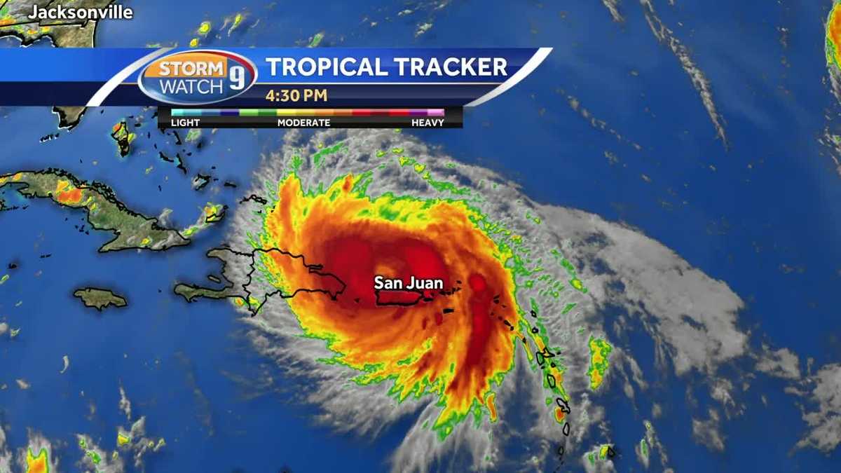 Radar: Hurricane Maria over Caribbean