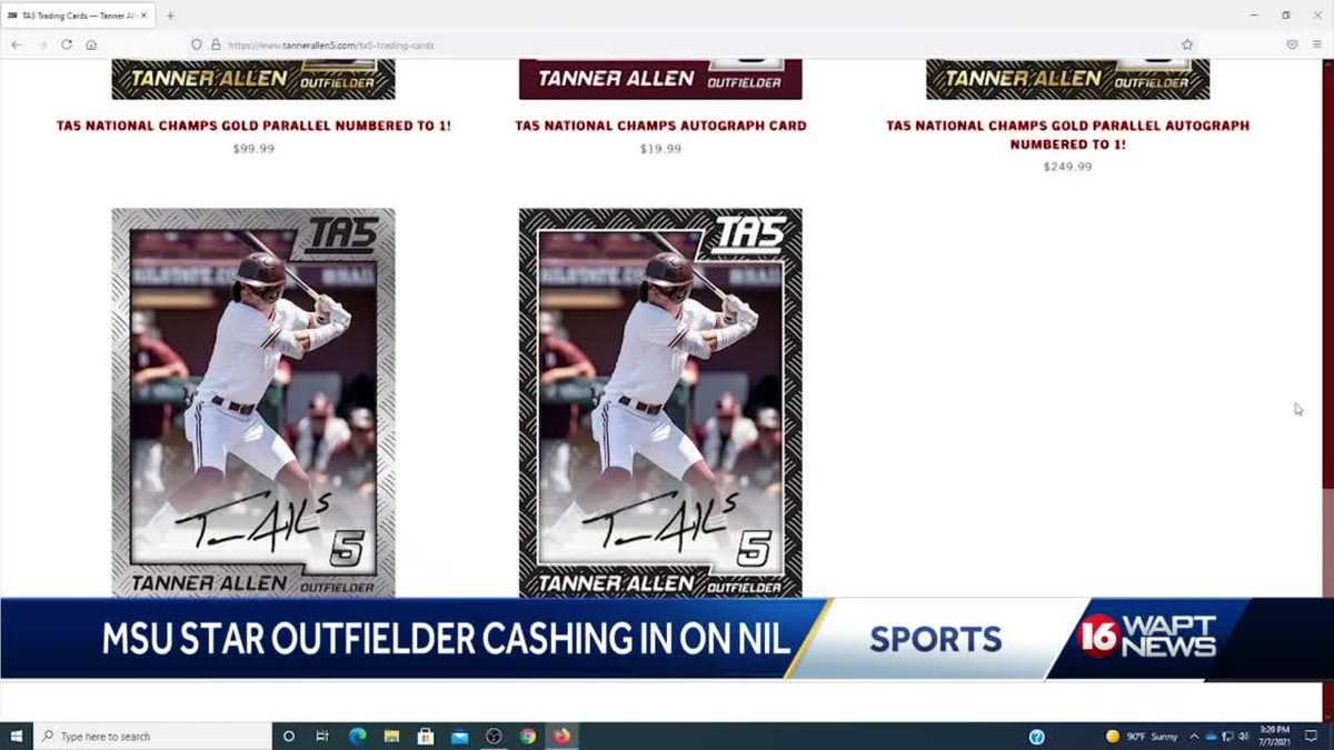 MSU's Tanner Allen makes waves by selling trading cards