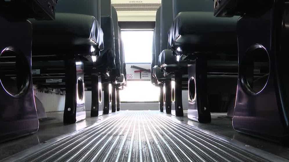 Omaha Public Schools look inside new Zum school bus