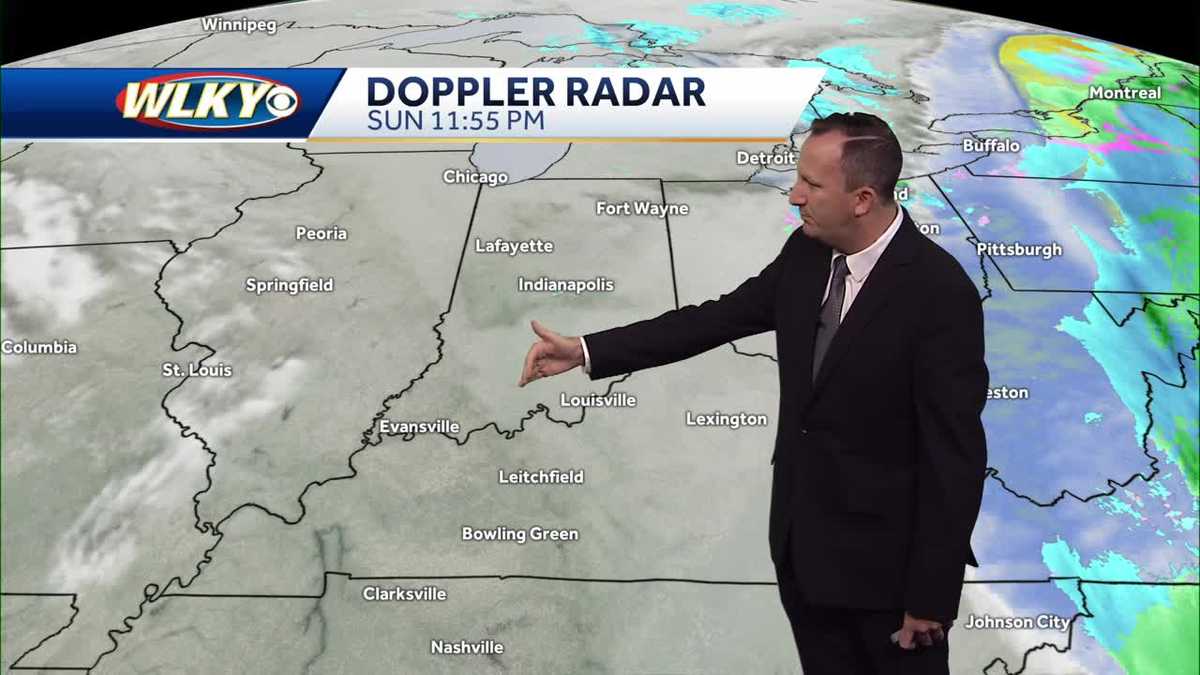 Decreasing clouds Monday and quite chilly